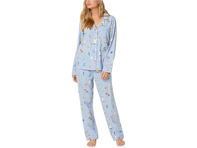 (取寄) ベッドヘッドパジャマズ レディース ロング スリーブ クラシック コットン ニット パジャマ セット Bedhead PJs women Long Sleeve Classic Cotton Knit Pajama Set Love And Light