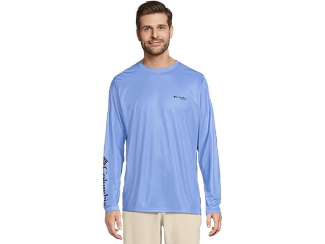 (取寄) コロンビア メンズ ターミナル タックル パフォーマンス フィッシング ギア フィンズ アンド ストライプ ロング スリーブ Columbia men Terminal Tackle PFG Fins and Stripes Long Sleeve White Cap/Fins & Stripes Trout