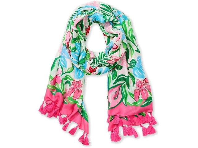 (取寄) リリー ピュリッツァー レディース リゾート スカーフ Lilly Pulitzer women Resort Scarf Multi Glowing Gardens Engineered