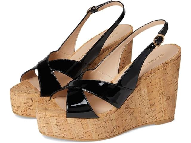 (取寄) スチュアート ワイツマン レディース デイナ スリングバック ウェッジ Stuart Weitzman women Dayna Slingback Wedge Black