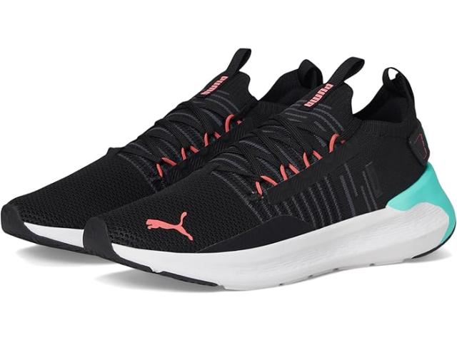 (取寄) プーマ レディース ソフトライド シンメトリー フュージョン ランニング シューズ PUMA women Softride Symmetry Fuzion Running Shoes Puma Black-Aquatic-Peach Frost