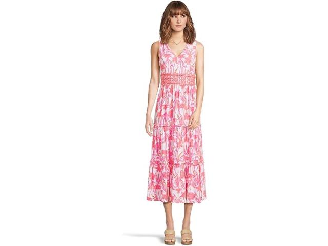 (取寄) リリー ピュリッツァー レディース スカイラー ミディ ドレス Lilly Pulitzer women Skylar Midi Dress Resort White Lovely Long Stems Engineered Knit Dress