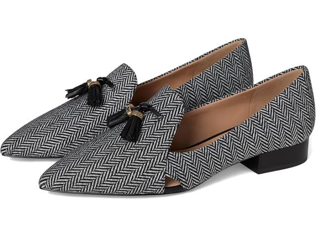 (取寄) コールハーン レディース ヴァーニャ タッセル フラッツ Cole Haan women Vanya Tassel Flat Herringbone Textile/Black Leather