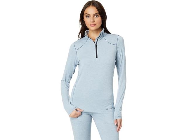 (取寄) ホットチリ レディース クリマ-トレック ジップ-ティー Hot Chillys women Clima-Trek Zip-Tee Ashley Blue Heather
