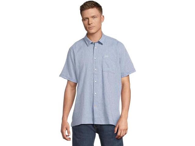 (取寄) バブアー メンズ ネルソン ショート スリーブ サマー フィット シャツ Barbour men Nelson Short Sleeve Summer Fit Shirt Blue