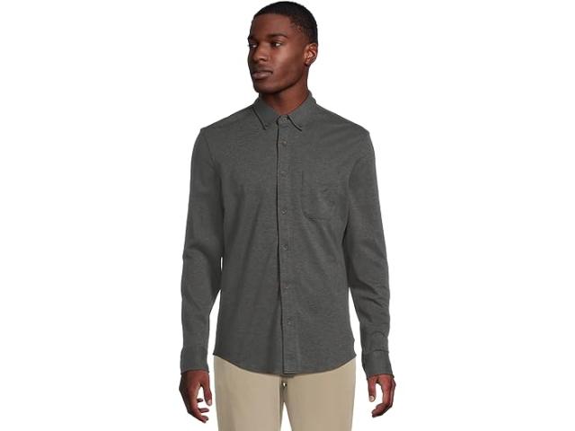 (取寄) ファリティ メンズ コーストライン ニット シャツ Faherty men Coastline Knit Shirt Charcoal Heather Twill