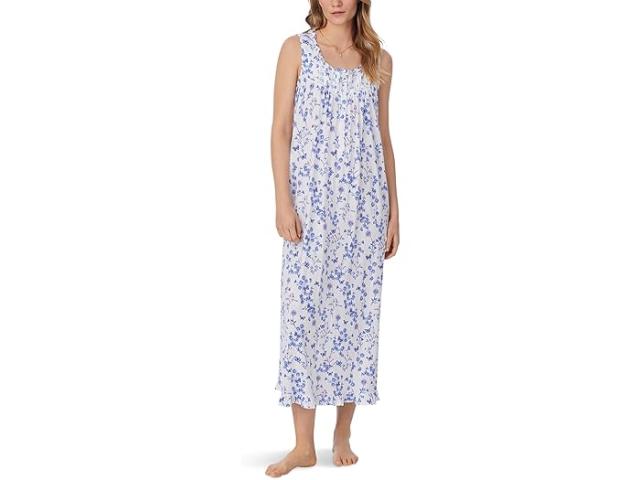 (取寄) アイリーン ウエスト レディース バレエ ナイトガウン スリーブレス Eileen West women Ballet Nightgown Sleeveless White Ground Butterfly Garden