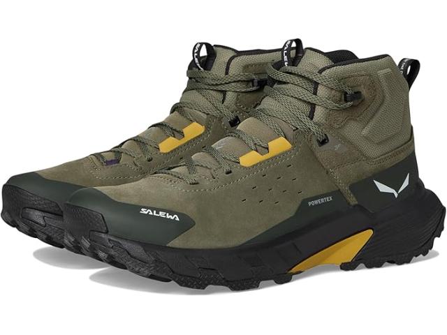 (取寄) サレワ メンズ ペドロック 2 レザー ミッド PTX SALEWA men Pedroc 2 Leather Mid Ptx Faded Green/Dark Olive