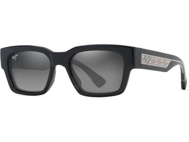 (取寄) マウイ ジム メンズ ケヌイ Maui Jim men Kenui Shiny Black/Trans Light Grey/Neutral Grey Polarized
