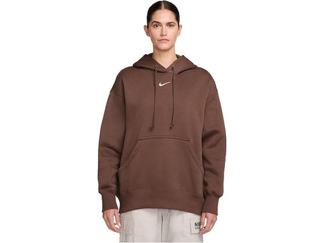 (取寄) ナイキ レディース スポーツウェア フェニックス フリース オーバーサイズ プルオーバー ブーディ Nike women Sportswear Phoenix Fleece Oversized Pullover Hoodie Fauna Brown/Sail