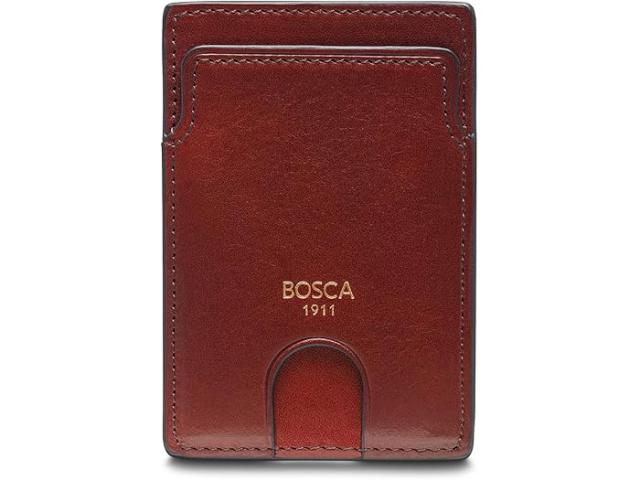 (取寄) ボスカ メンズ オールド レザー - スリム カード ケース Bosca men Old Leather - Slim Card Case Dark Brown