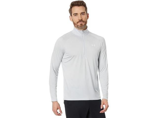 (取寄) アンダーアーマー メンズ Ua テック 1/2 ジップ Under Armour men UA Tech 1/2 Zip Halo Gray/White