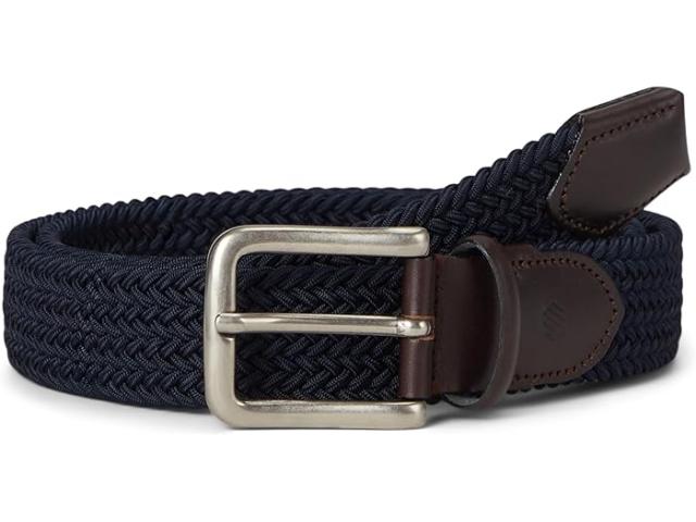 (取寄) ジョンストン&マーフィー メンズ ウーブン ストレッチ-ニット ベルト Johnston & Murphy men Woven Stretch-knit Belt Navy