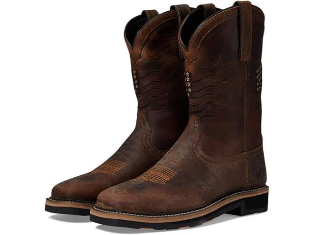 (取寄) ホス メンズ ラッシュモア ウェスタン ソフト トゥ - ビッグ ホス サイジズ Hoss men Rushmore Western Soft Toe - BIG HOSS Sizes Brown