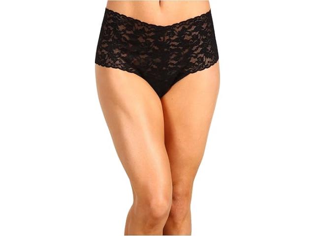 (取寄) ハンキー パンキー レディース シグニチャー レース レトロ トング Hanky Panky women Signature Lace Retro Thong Black