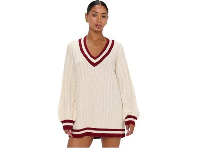 (取寄) ショウ ミー ユア ムームー レディース テールゲート セーター ドレス Show Me Your Mumu women Tailgate Sweater Dress White