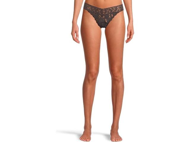 (取寄) ハンキー パンキー レディース シグニチャー リークプルーフ オリジナル ライズ トング Hanky Panky women Signature Lace Leakproof Original Rise Thong Granite