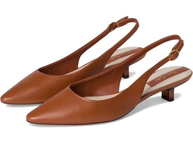 (取寄) フランコ サルト レディース プーラ スリングバック シューズ Franco Sarto women Pura Slingback Shoes Cognac Brown Leather