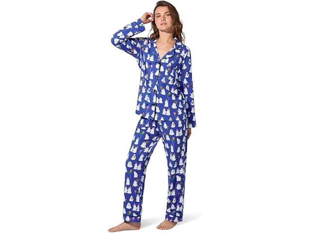 (取寄) ベッドヘッドパジャマズ レディース ロング スリーブ クラシック ストレッチ ジャージ Pj セット Bedhead PJs women Long Sleeve Classic Stretch Jersey Pj Set Thats The Spirit