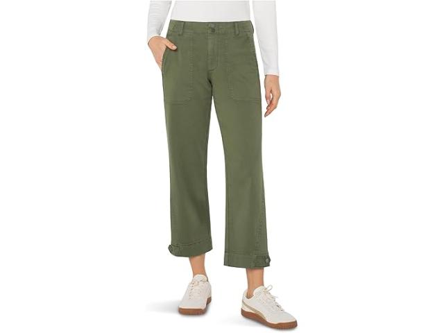 (取寄) リバプールロサンゼルス レディース ミッドライズ ユーティリティ クロップ W/ タブ ヘム パンツ Liverpool Los Angeles women Mid-Rise Utility Crop w/ Tab Hem Pants Forest Shade