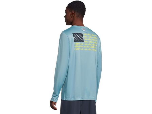 (取寄) コロンビア メンズ ターミナル タックル パフォーマンス フィッシング ギア フィッシュ ロング スリーブ シャツ Columbia men Terminal Tackle PFG Fish Long Sleeve Shirt Cool Grey/Vivid Blue 取寄) コロンビア メンズ ターミナル タックル パフォーマンス