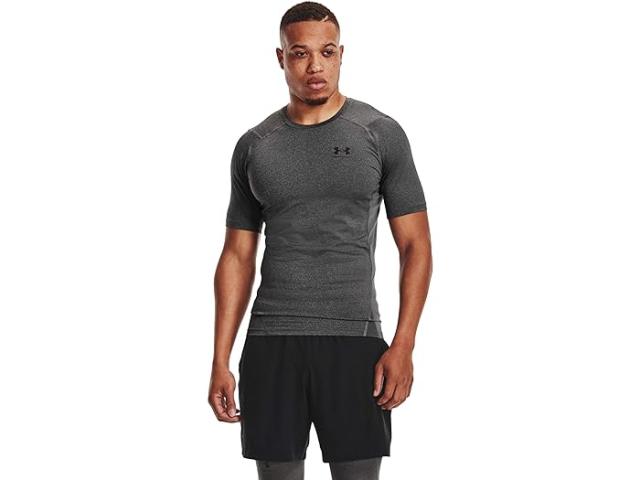 (取寄) アンダーアーマー メンズ ヒートギア アーマー コンプレッション ショート スリーブ Under Armour men Under Armour Heatgear Armour Compression Short Sleeve Carbon Heather/Black