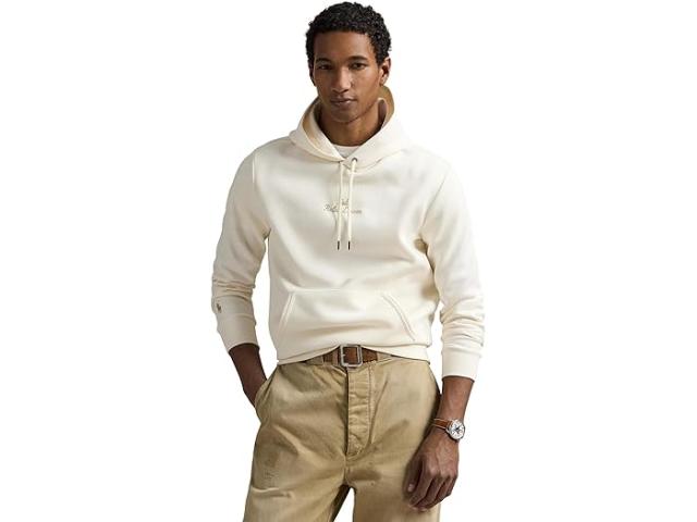 (取寄) ラルフローレン メンズ ロゴ ダブルニット ブーディ Polo Ralph Lauren men Logo Double-Knit Hoodie Pale Cream