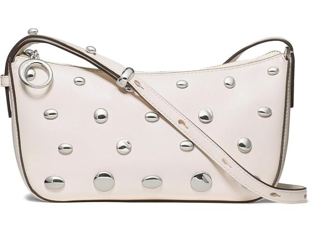 (取寄) ケイトスペード レディース ハロ スタデッド ファイン グレイン レザー クロスボディ Kate Spade New York women Halo Studded Fine Grain Leather Crossbody Cream