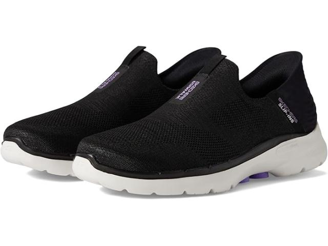 (取寄) スケッチャーズ パフォーマンス レディース ゴー ウォーク 6 ファビュラス ビュー ハンズ フリー スリップインズ SKECHERS Performance women Go Walk 6 Fabulous View Hands Free Slip-Ins Black/Lavender