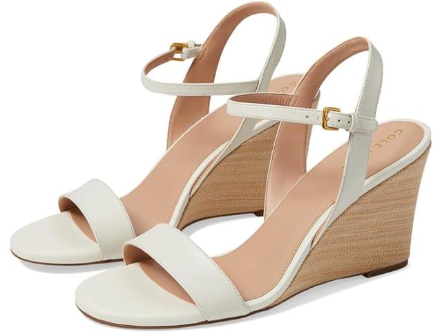 (取寄) コールハーン レディース ジョシー ウェッジ サンダル Cole Haan women Josie Wedge Sandals Ivory Leather/Raffia