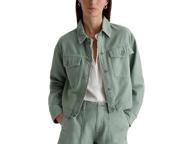 (取寄) AGジーンズ レディース バレッタ ユーティリティ シャツ ジャケット AG Jeans women Valleta Utility Shirt Jacket Sulfur Matcha Latte