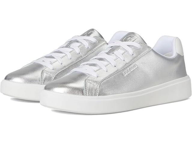 (取寄) コールハーン レディース グランド クロスコート デイリー スニーカー Cole Haan women Grand Crosscourt Daily Sneakers Silver llic/White