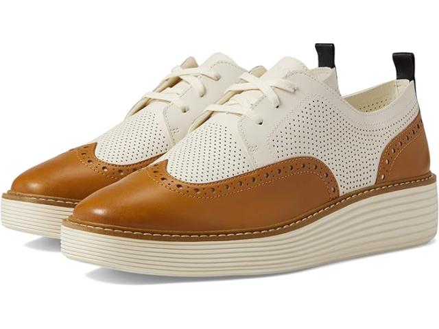 (取寄) コールハーン レディース オリジナルグランド プラットフォーム ウイング ティップ オックスフォード Cole Haan women Originalgrand Platform Wing Tip Oxford Pecan/Ivory