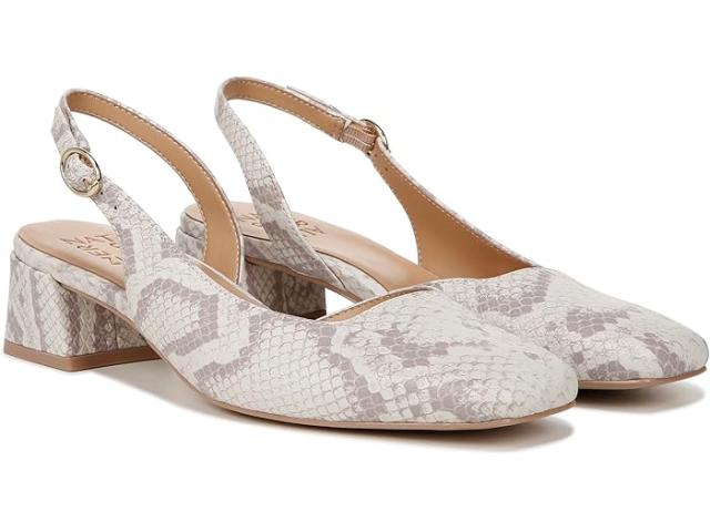 (取寄) ナチュラライザー レディース ジェイラ ロウ ヒール スリングバック ドレス シューズ Naturalizer women Jayla Low Heel Slingback Dress Shoes White Snake Pattern Leather