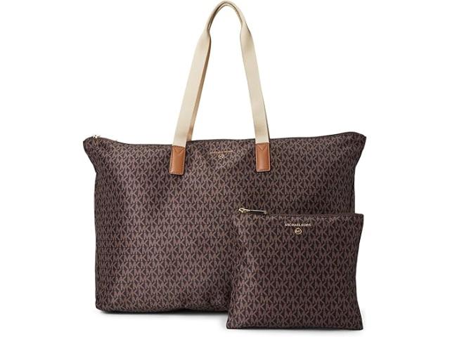 (取寄) マイケルコース レディース ジェット セット トラベル ラージ パッカブル トート MICHAEL Michael Kors women Jet Set Travel Large Packable Tote Brown/Acorn