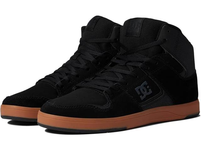 (取寄) DC メンズ キュア カジュアル ハイ-トップ スケート シューズ スニーカー DC men Cure Casual High-Top Skate Shoes Sneakers Black/Gum 1