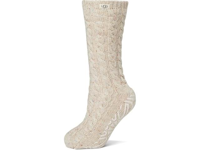 (取寄) アグ レディース ケーブル ニット フリース ライン UGG women Elowyn Cable Knit Fleece Lined Cream Confetti