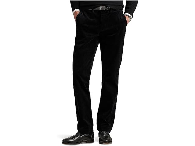 (取寄) ラルフローレン メンズ ストレート フィット ストレッチ コーデュロイ パンツ Polo Ralph Lauren men Straight Fit Stretch Corduroy Pants Polo Black