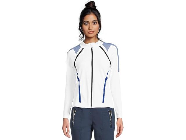 (取寄) ジェイミー サドック レディース フル ジップ セーター ジャケット Jamie Sadock women Full Zip Sweater Jacket White