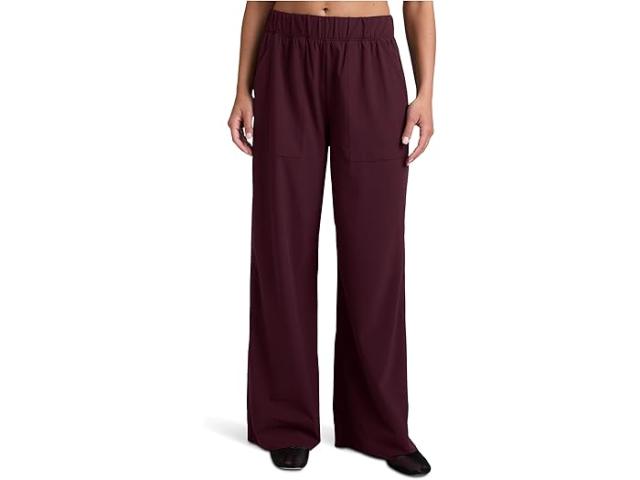 (取寄) ビヨンドヨガ レディース ストレッチ ウーブン ワイド レッグ パンツ Beyond Yoga women Stretch Woven Wide Leg Pants Black Cherry
