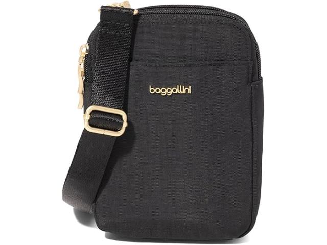 (取寄) バッガリーニ レディース モダン テイク トゥー Rfid クロスボディ Baggallini women Modern Take Two RFID Crossbody Black with Gold Hardware