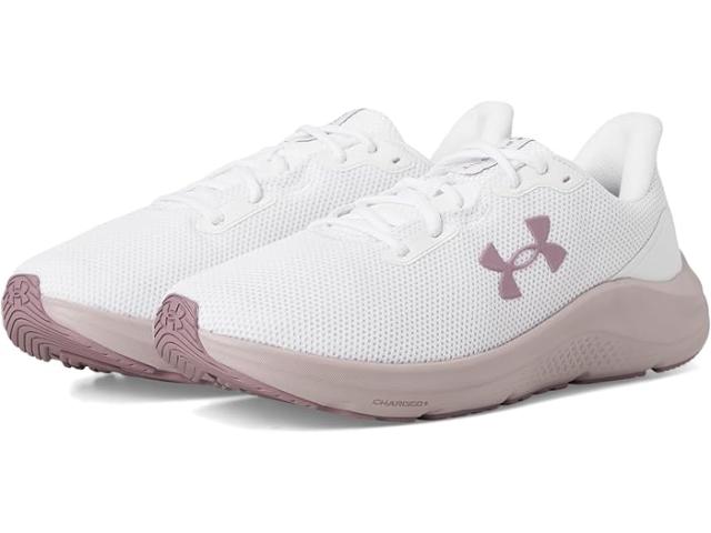 (取寄) アンダーアーマー レディース チャージド パシュート 4 Under Armour women Charged Pursuit 4 White/White/Purple Prime