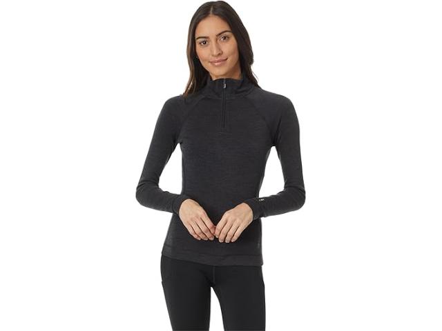 (取寄) スマートウール レディース クラシック サーマル メリノ ベース レイヤー 1/4 ジップ Smartwool women Classic Thermal Merino Base Layer 1/4 Zip Charcoal Heather
