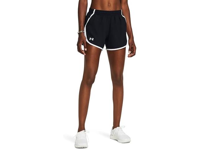 (取寄) アンダーアーマー レディース フライ バイ ショーツ Under Armour women Under Armour Fly By Shorts Black/White/Reflective