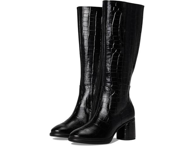 (取寄) エコー レディース スカルプ ラグジュアリー 55mm トール ニー ハイ ブーツ ECCO women Sculpted Luxery 55MM Tall Knee High Boot Black Reptile Print