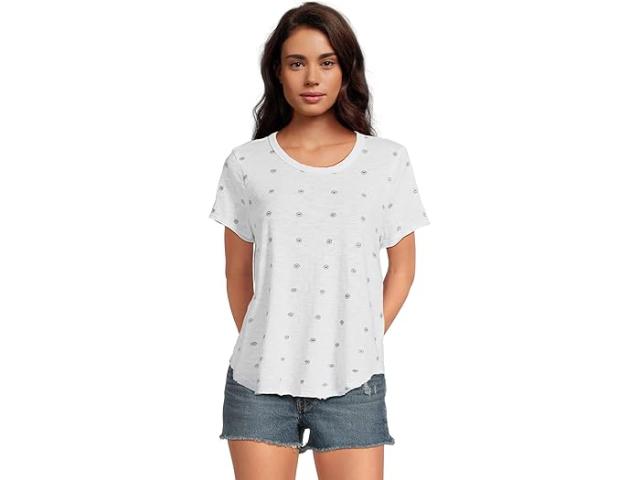 (取寄) モッドオードック レディース ショート スリーブ シャツテール クルー ネック ティー Mod-o-doc women Short Sleeve Shirttail Crew Neck Tee White