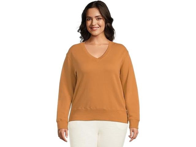 (取寄) モッドオードック レディース ロング スリーブ ディープ-V ネック スウェットシャツ Mod-o-doc women Long Sleeve Deep-v Neck Sweatshirt Croissant