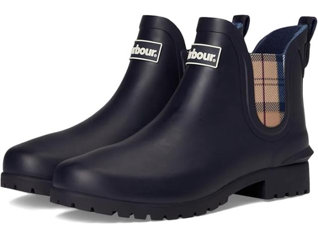 (取寄) バブアー レディース ウィルトン チェルシー ウェリー Barbour women Wilton Chelsea Welly Navy/Hessian