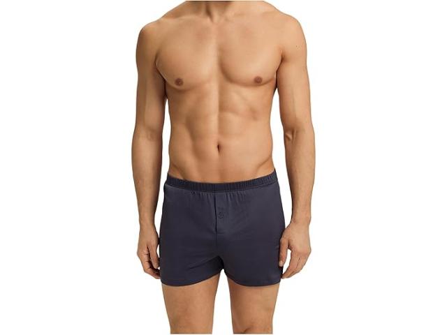 (取寄) ハンロ メンズ コットン スポーティ ニット ボクサー Hanro men Cotton Sporty Knit Boxer Ombre Blue