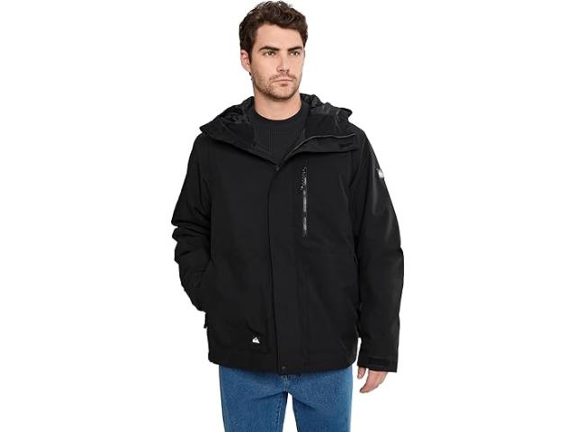 (取寄) クイックシルバー メンズ ミッション ソリッド スノー ジャケット Quiksilver men Mission Solid  Jacket Black